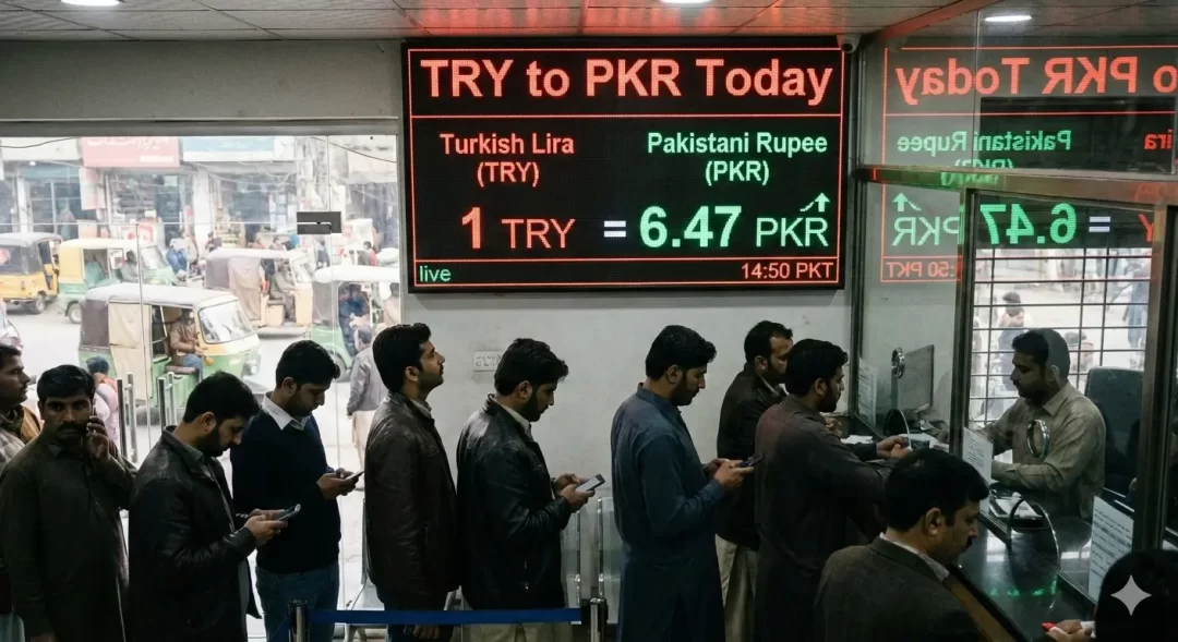 TRY to PKR Today | Turkish Lira to Pakistani Rupee Live Exchange Rate